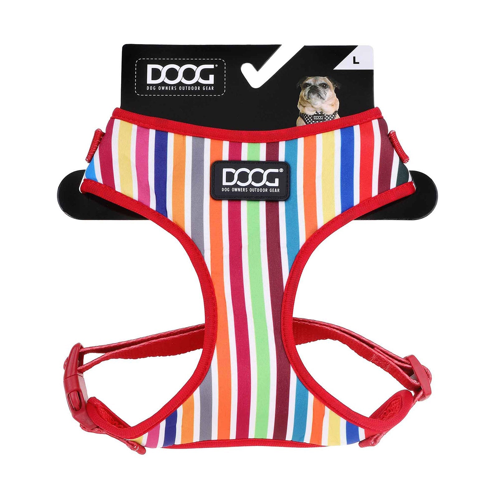 DOOG Neoflex Dog Harness Scooby Medium Rainbow - MyPetsEssentials