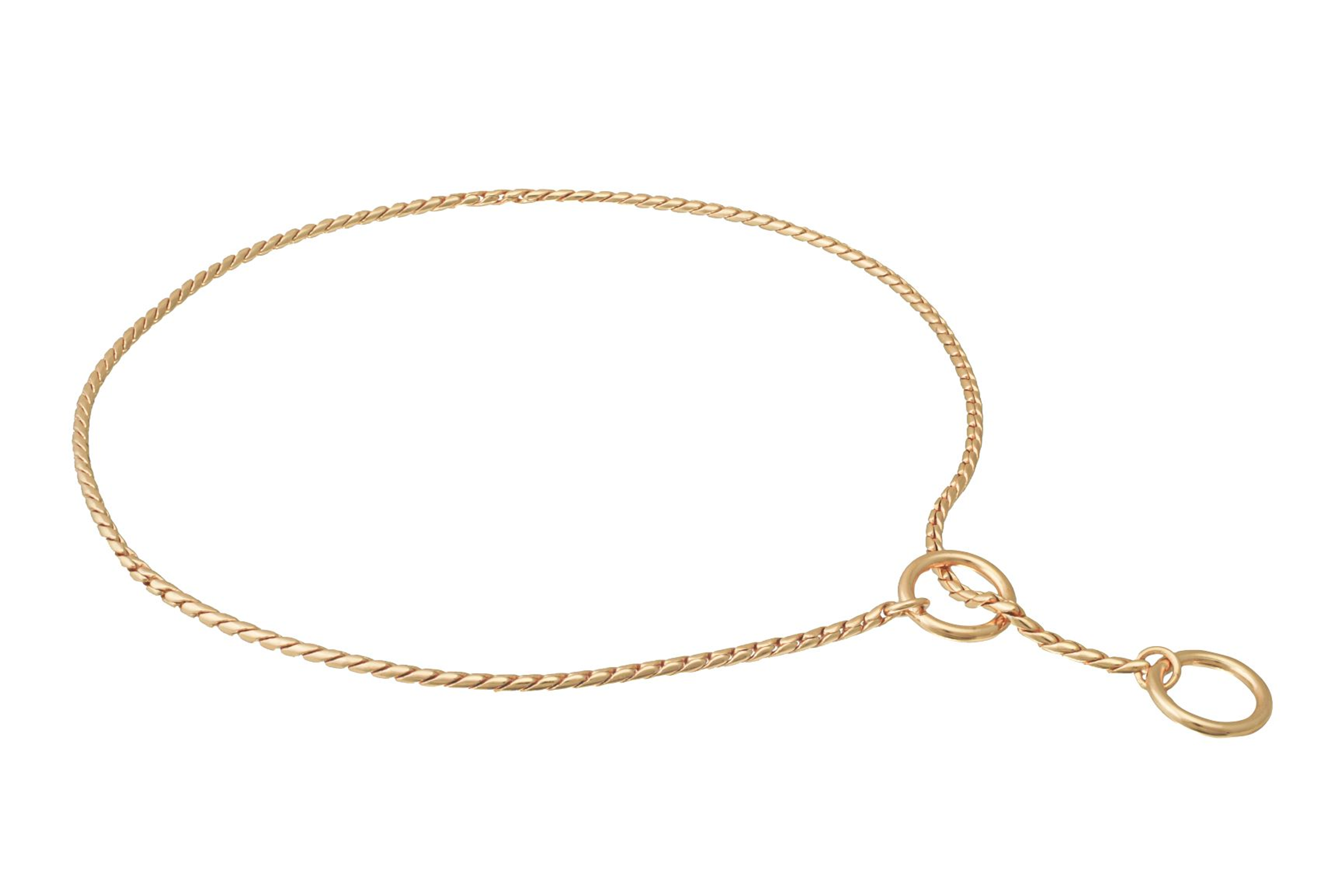 Slip Snake Show Chain Collar (28 in x 3.0mm) Gold Plated Metal Chain ...