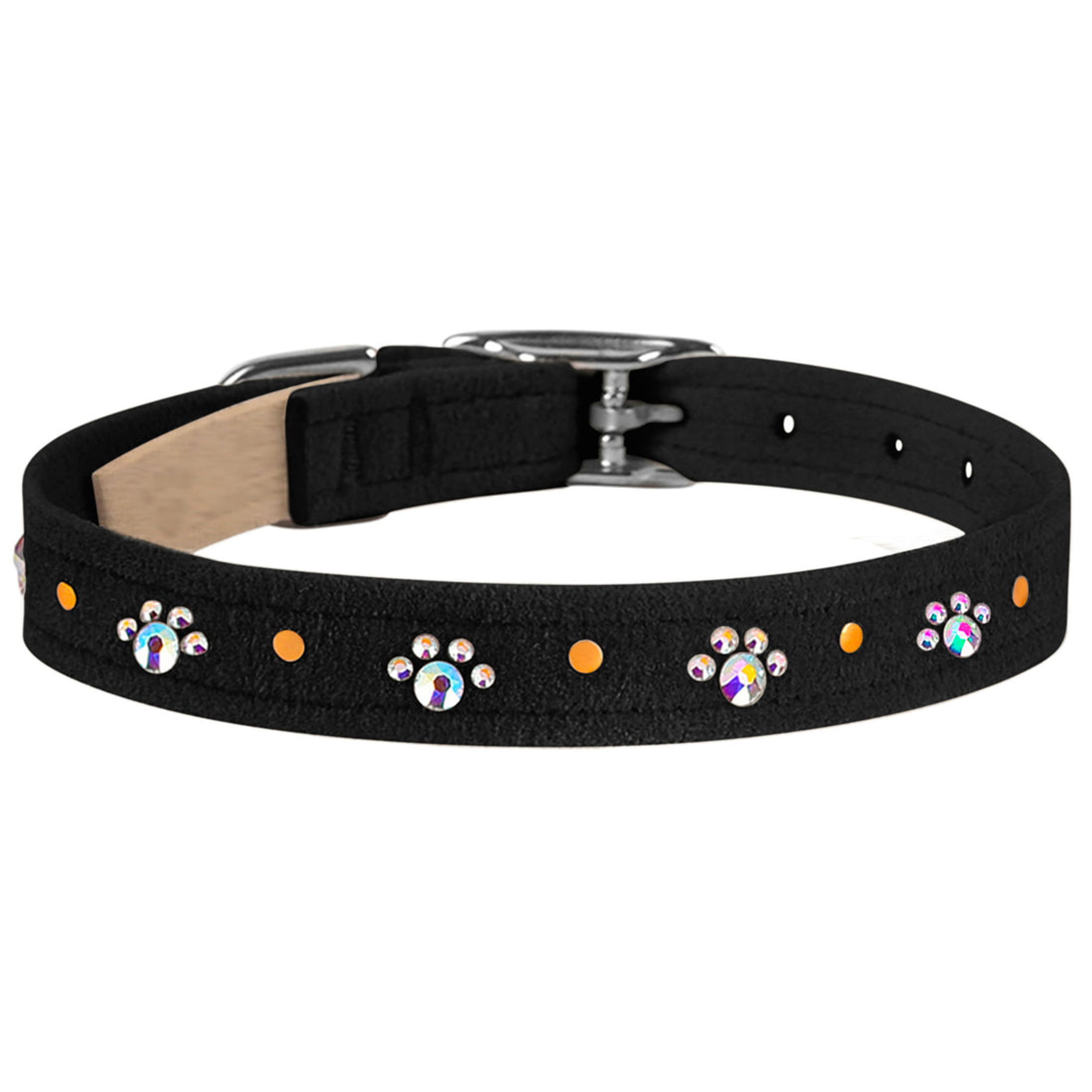 Susan Lanci Designs Crystal Paws Collar TC Black - MyPetsEssentials
