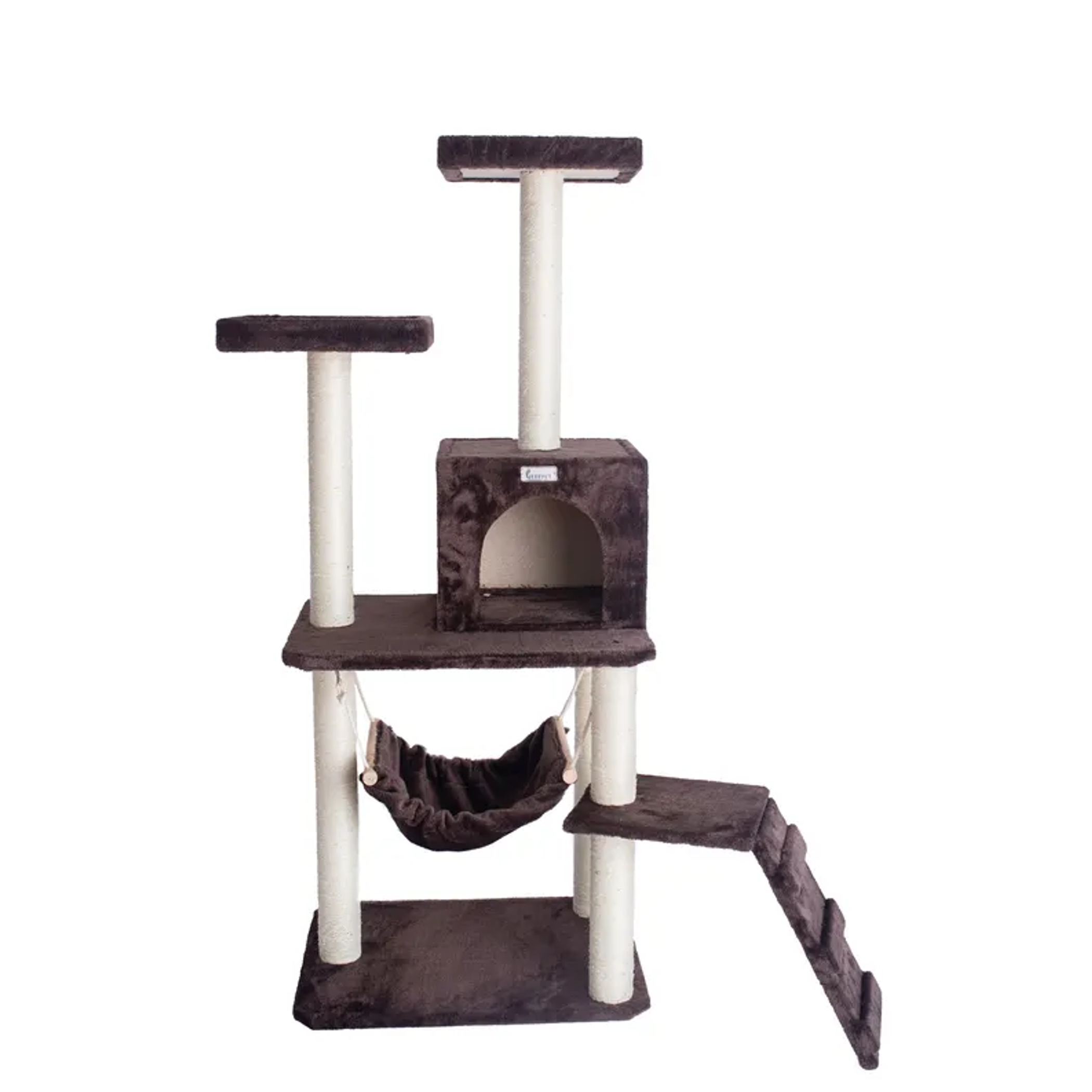 GleePet 57-Inch Cat Tree Real Wood Climber With Four Levels - MyPetsEssentials