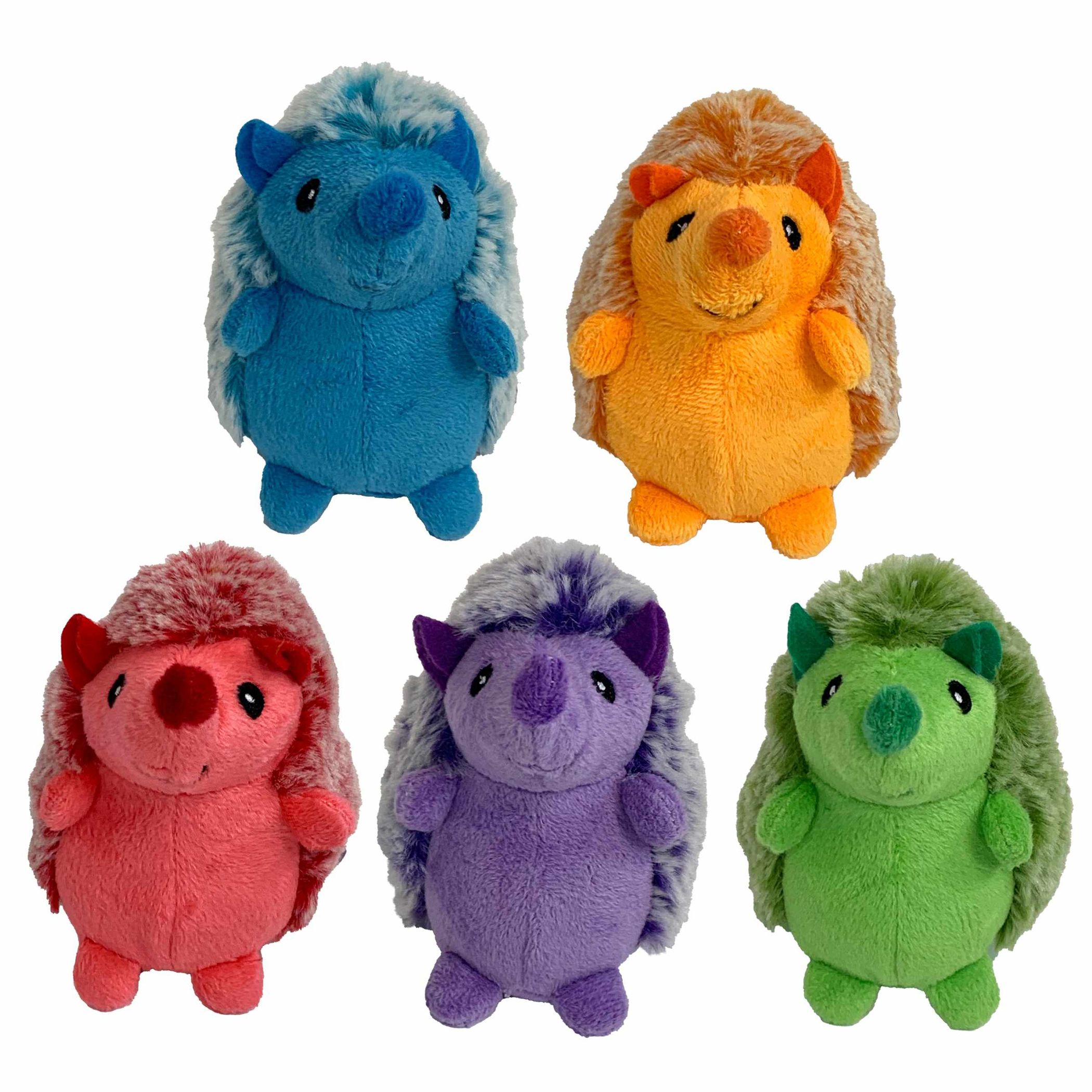 Multipet Minipet Hedgehog Plush Dog Toy Assorted Colors 4 ...