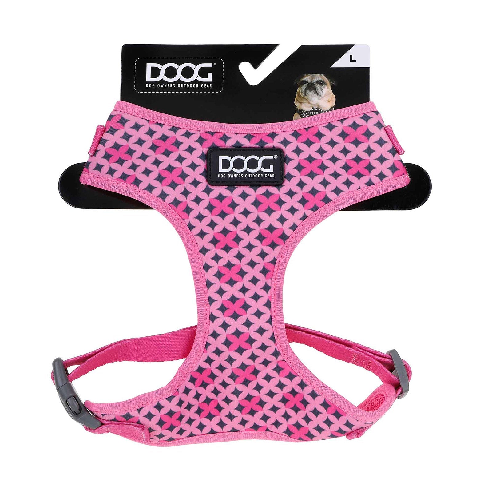 DOOG Neoflex Dog Harness Toto Extra Large Pink - MyPetsEssentials